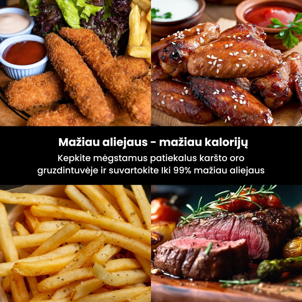 Dviguba karšto oro gruzdintuvė FRITO DOUBLE - Premium Namai